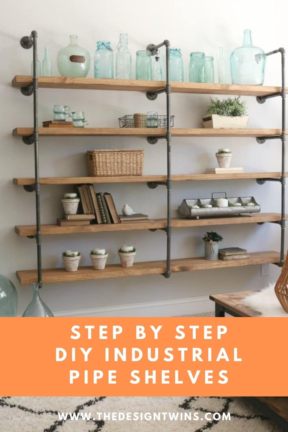 How to Build DIY Industrial Pipe Shelves | Step by Step Guide