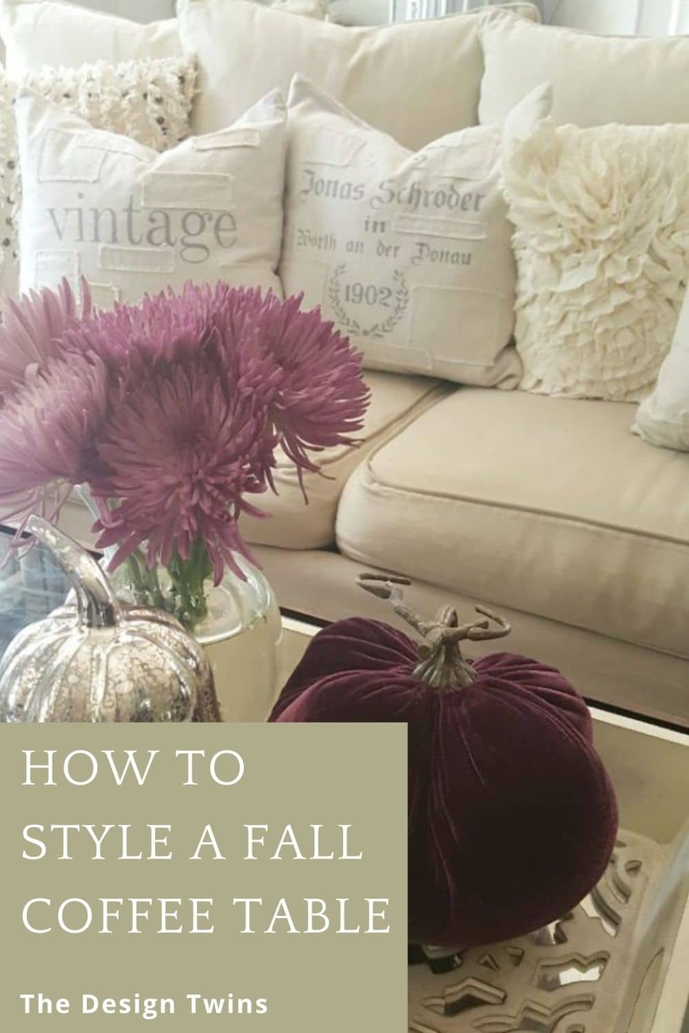 Coffee table for fall decor | Tips to style your table for the fall