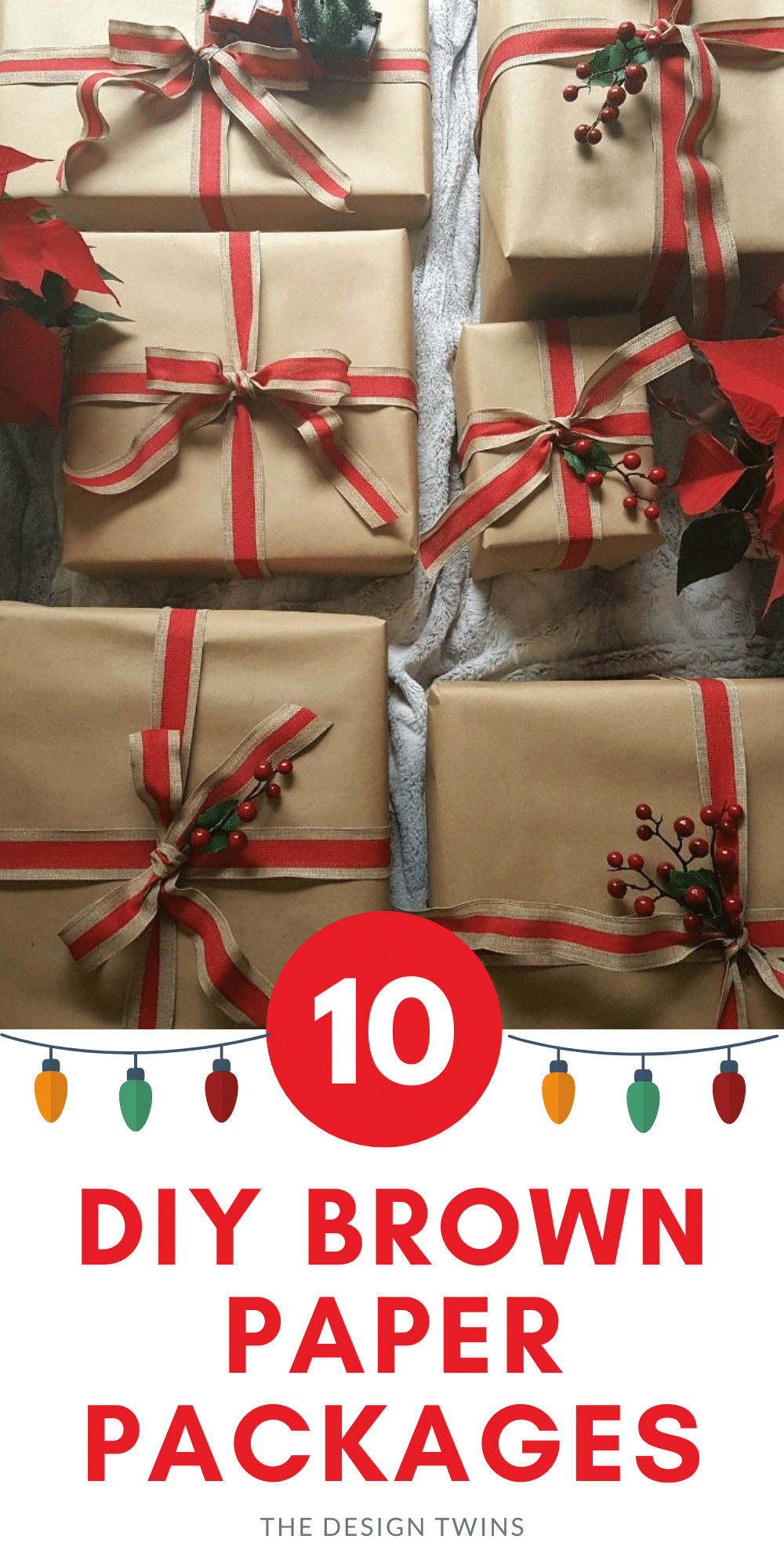 DIY Holiday Brown Paper Packages - The Design Twins