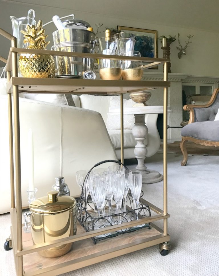 Bar Cart Styling Fun - The Design Twins | DIY Home Decor Inspiration Blog