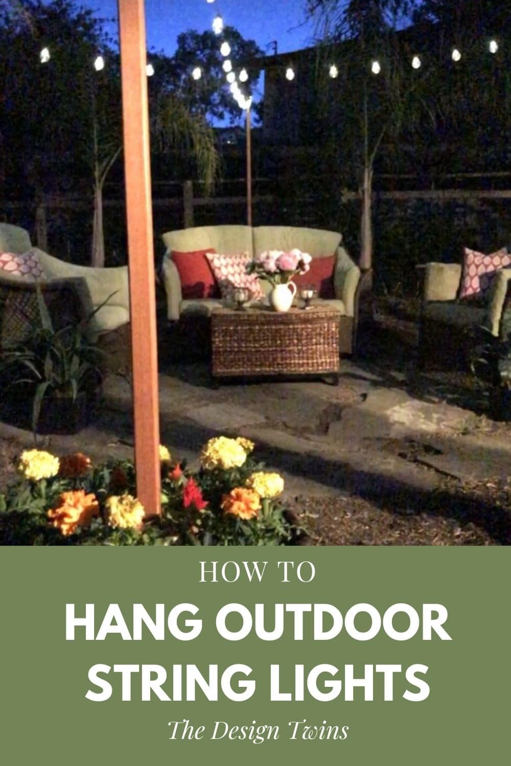 How to Hang Outdoor String Lights Video and Easy Tutorial